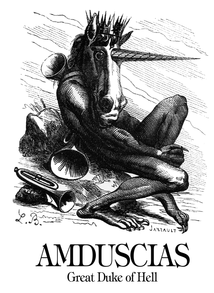 Amduscias (Demon in Goetia, Dictionnaire Infernal & Other Grimoires)